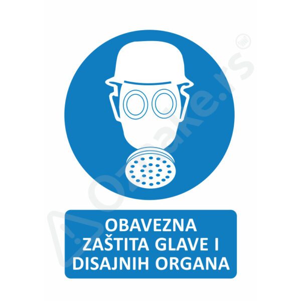 Obavezna zaštita glave i disajnih organa