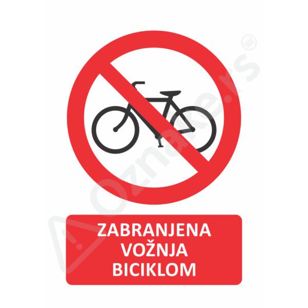 Zabranjena vožnja biciklom