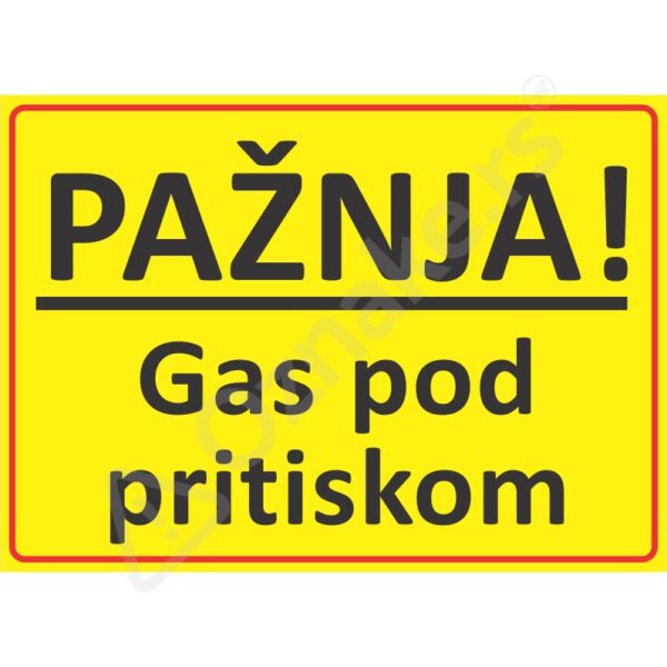 PAŽNJA Gas pod pritiskom