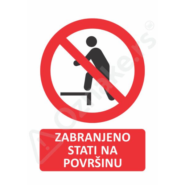 Zabranjeno stati na površinu