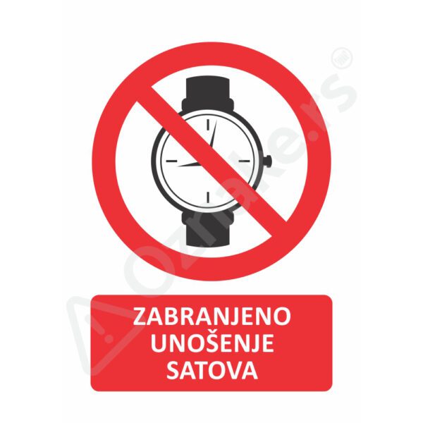 Zabranjeno unošenje satova