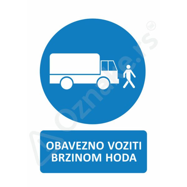 Obavezno voziti brzinom hoda