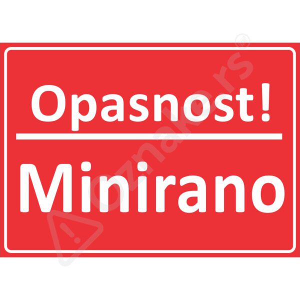 Opasnost! Minirano