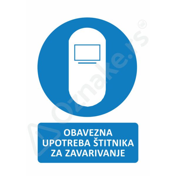 Obavezna upotreba štitnika za zavarivanje