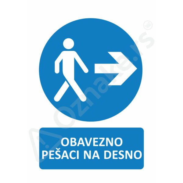 Obavezno pešaci na desno