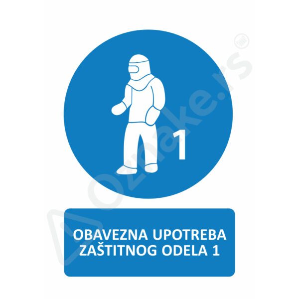 Obavezna upotreba zaštitnog odela 1