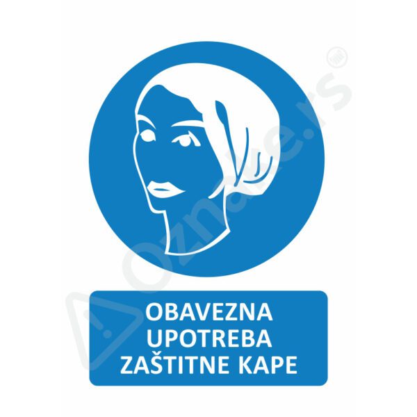 Obavezna upotreba zaštitne kape