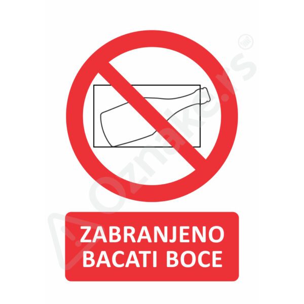 Zabranjeno bacati boce