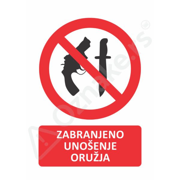 Zabranjeno unošenje oružja