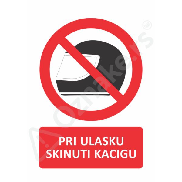 Pri ulasku skinuti kacigu