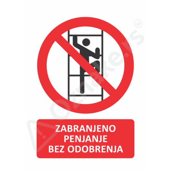 Zabranjeno penjanje bez odobrenja