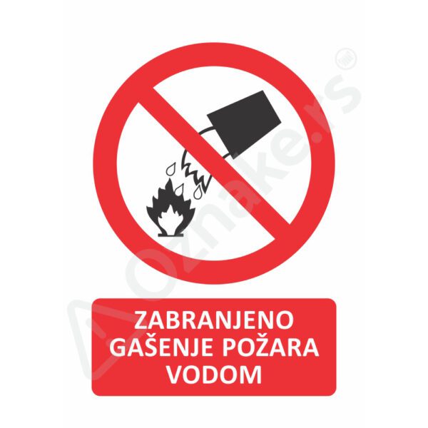 Zabranjeno gašenje požara vodom