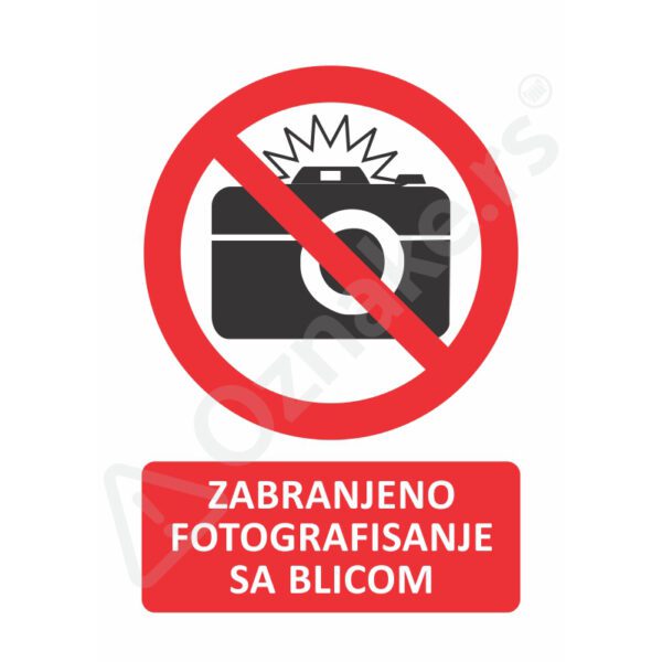 Zabranjeno fotografisanje sa blicom