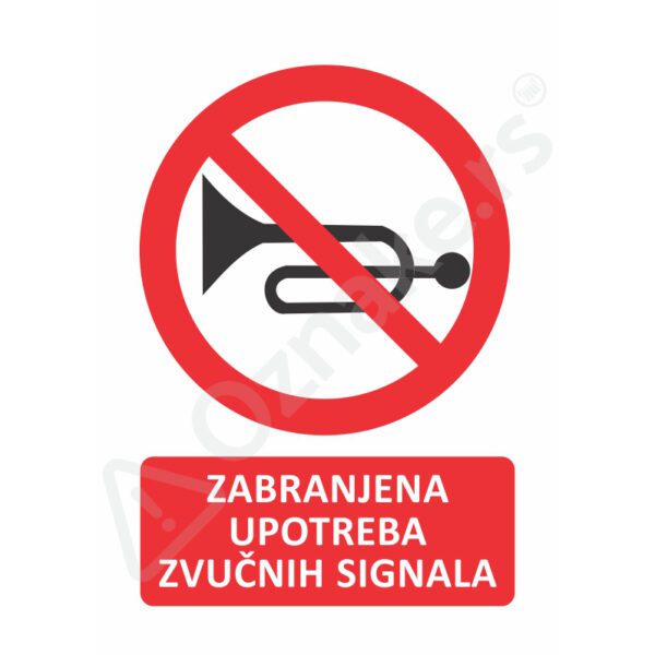 Zabranjena upotrba zvučnih signala