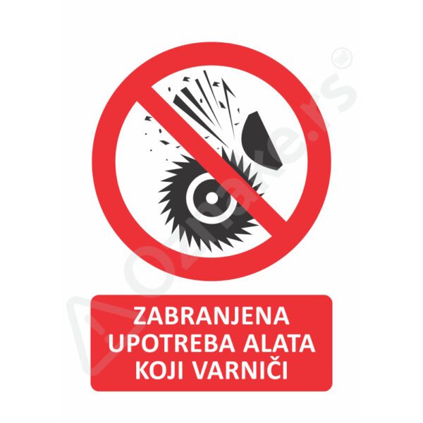 Zabranjena upotreba alata koji varniči