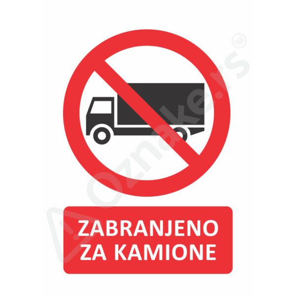 Zabranjeno za kamione