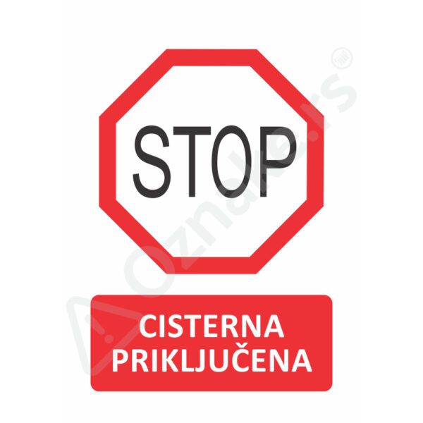 Stop cisterna priključena