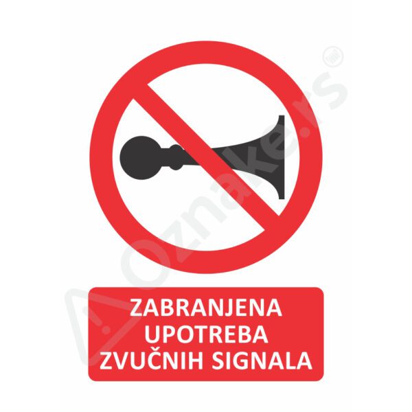 Zabranjena upotreba zvučnih signala