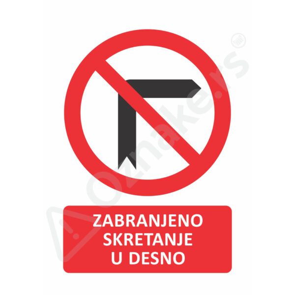 Zabranjeno skretanje desno