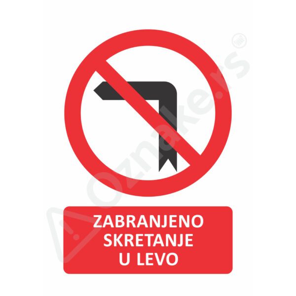 Zabranjeno skretanje levo