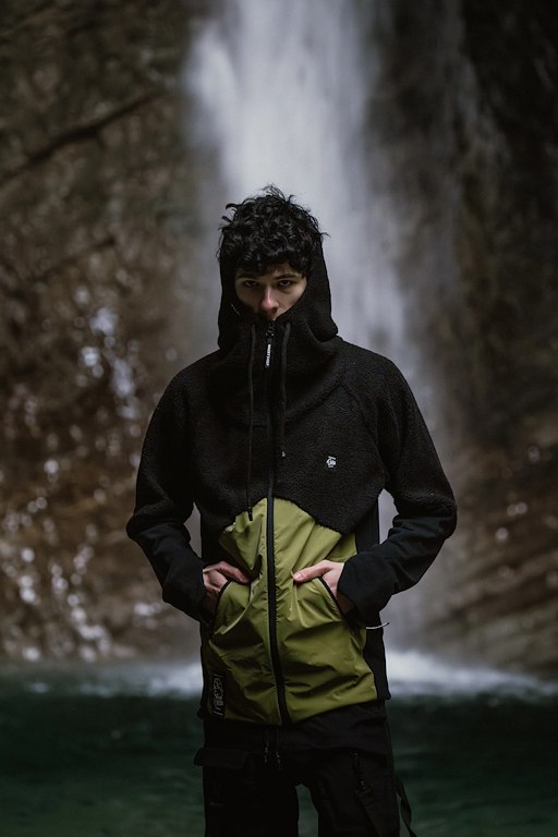 M's Black Classic Sherpa Zip Hoodie