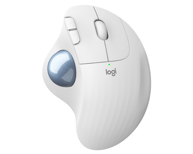 LOGITECH - M575s ERGO Bluetooth Trackball Offwhite Blue ball miš