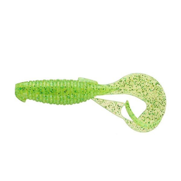 KEITECH Flapper Grub 4″ – 424S Lime/Chartreuse 7pcs (FG40424S)