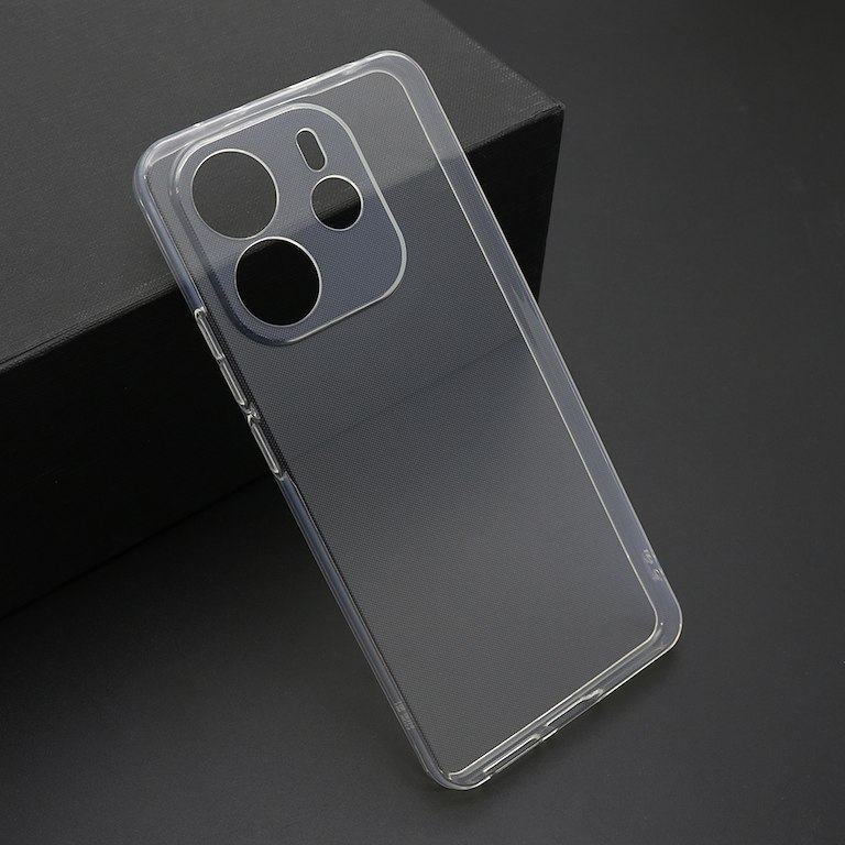 Futrola ultra tanki PROTECT silikon za Xiaomi Redmi Note 14 4G providna (bela) (MS)
