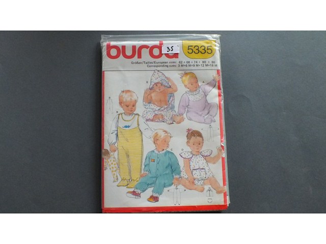 Original Nemačka Burda kroj, Burda šnit broj 5335