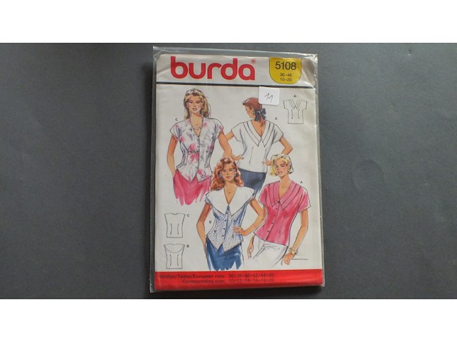 Original Nemačka Burda kroj, Burda šnit broj 5108