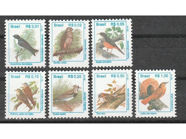 Brazil - 1994 - Urban Birds - MNH