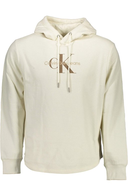 CALVIN KLEIN Muški duks J30J322701_BIANCO_YBI, Krem