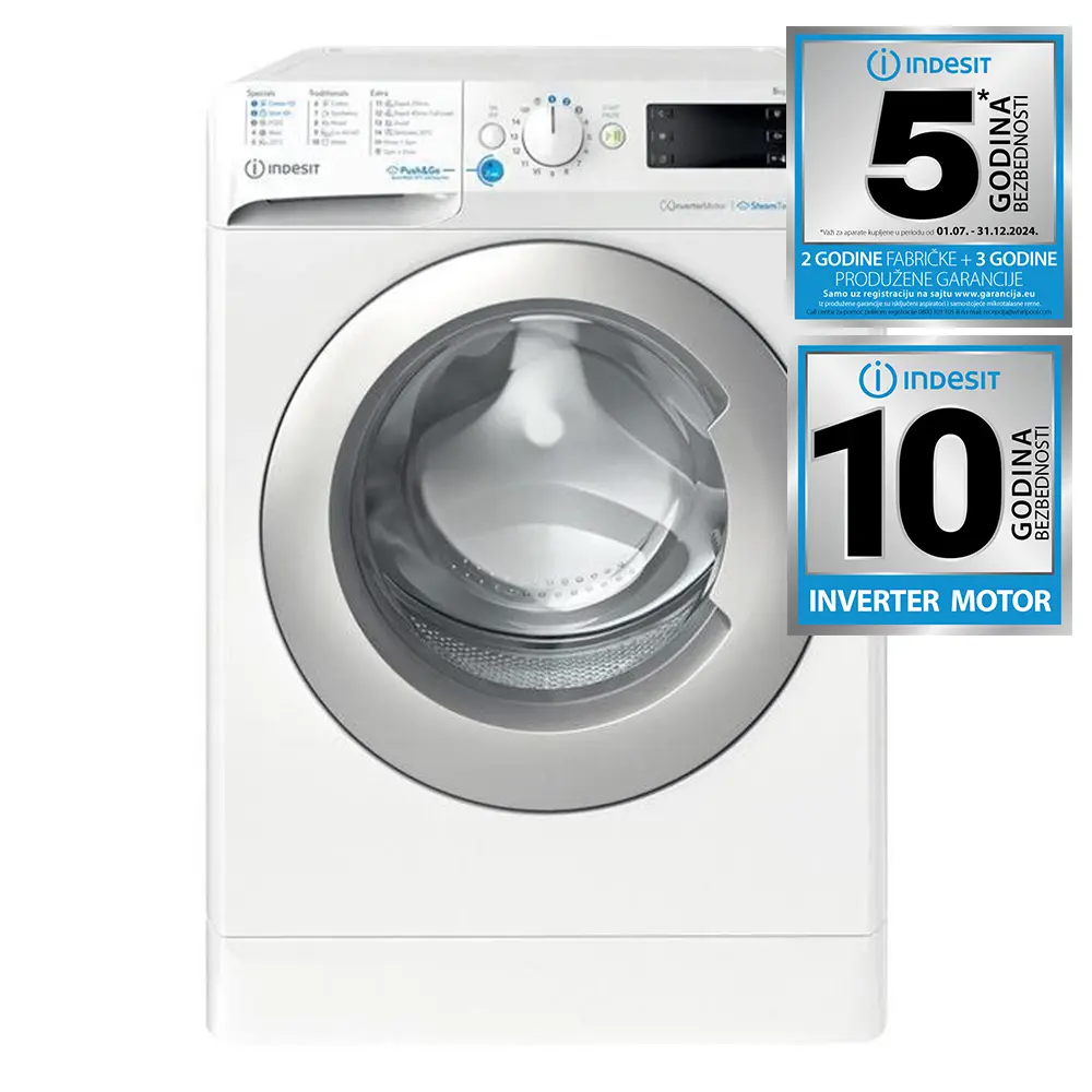 Indesit BWE 81496X WSV EE Mašina za pranje veša 8kg, 1400, Bela