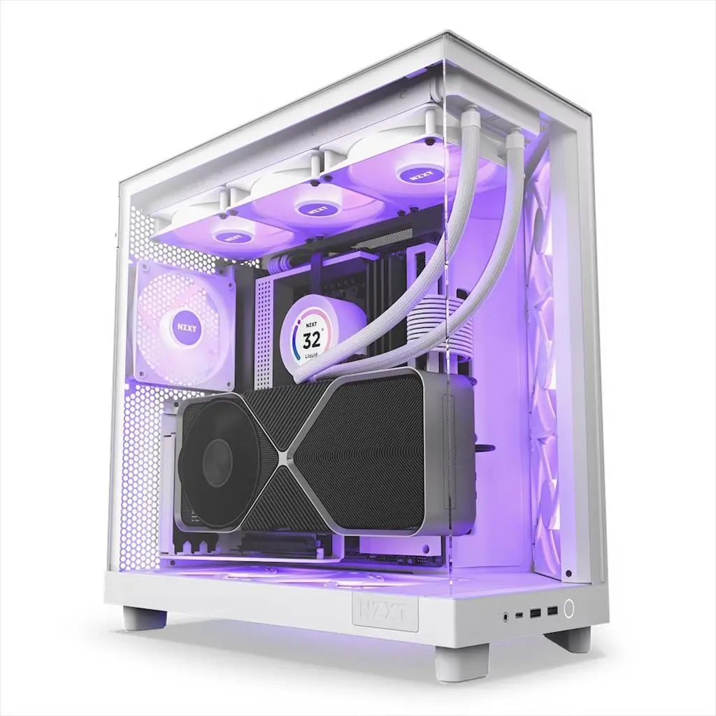 NZXT kućište ATKS Mid-Tover H6 flov RGB, prozirna ploča + bočna mreža, 3kf120RGGB