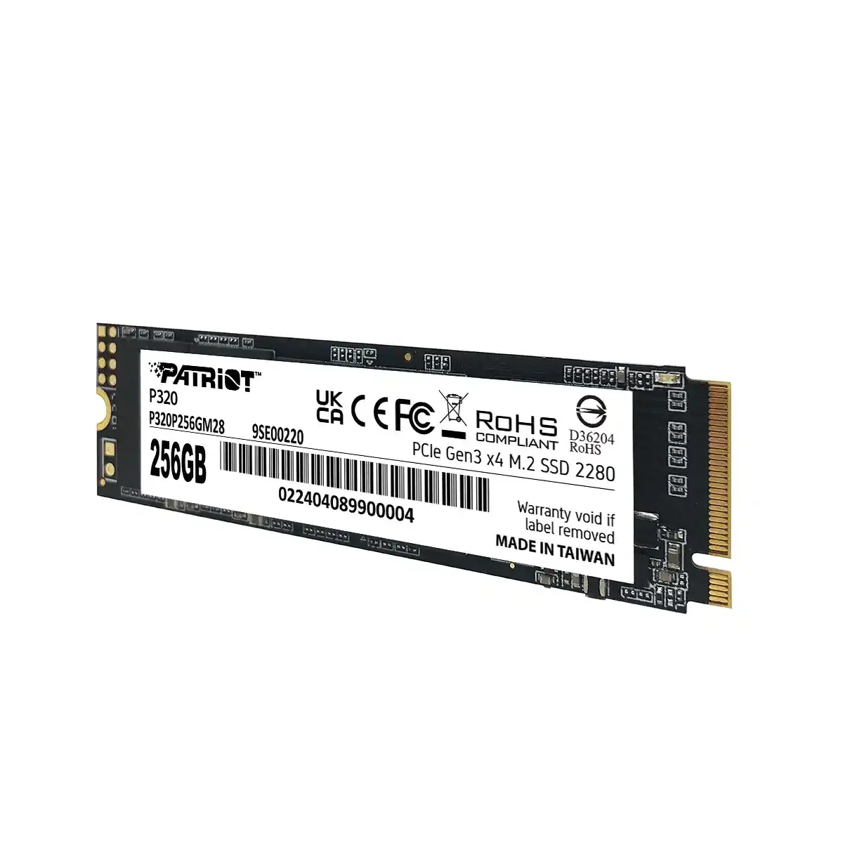 Patriot M.2 NVMe SSD memorija P320, 2200MBs, 1200MBs, 256GB