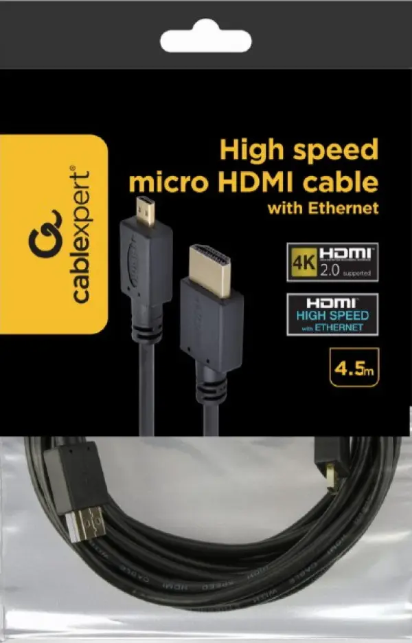 GEMBIRD HDMI Kabl CC-HDMID-15 male to micro D-male, 4.5m, Crni