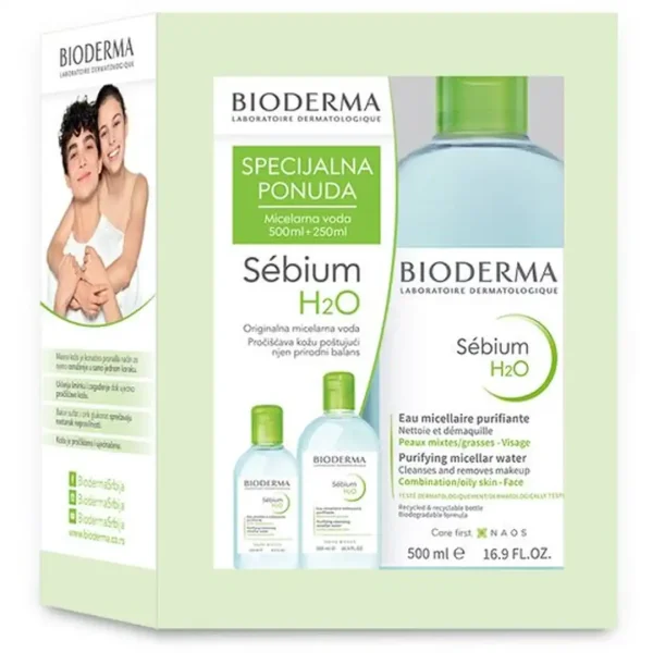 BIODERMA PROMO PACK SEBIUM H2O 500ML+250ML