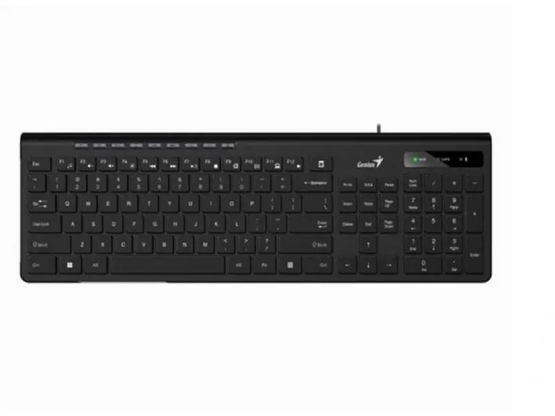 GENIUS Bežična tastatura, Slimstar 230II, USB, US, Crna