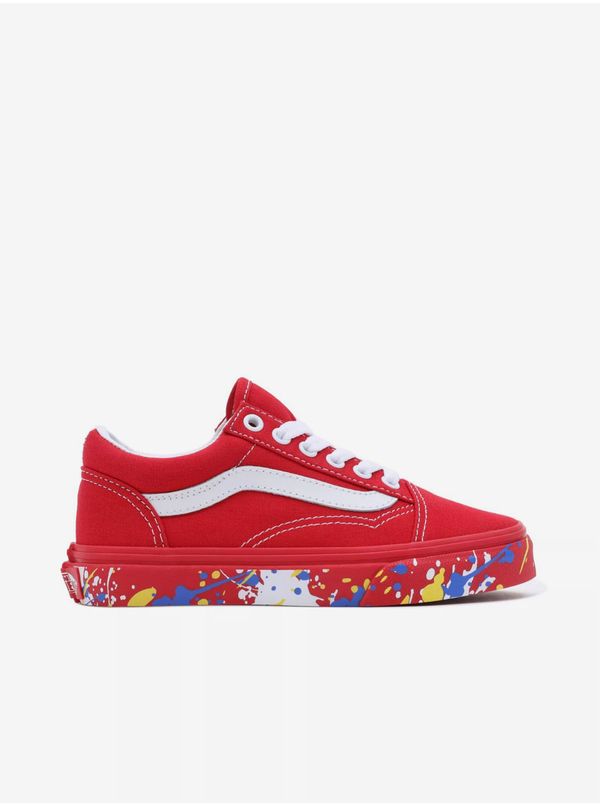 RED BOYS' SNEAKERS VANS UY OLD SKOOL - BOYS