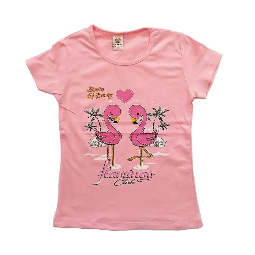 Majica za devojčice Two flamingos, Kajsija