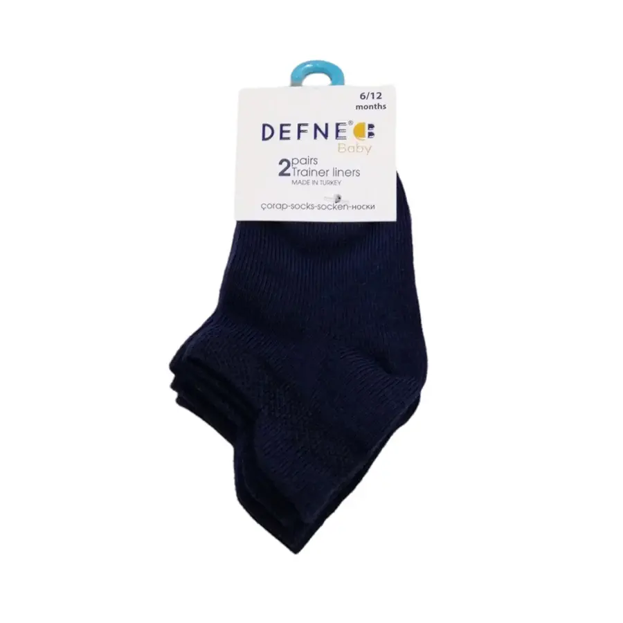 DEFNE BABY Set dečijih čarapa 008, 2 para, Teget