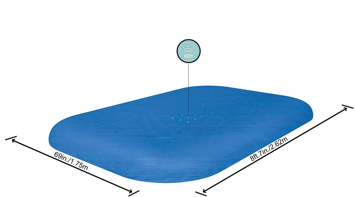 Pravougaoni prekrivac za bazen 2,62k1,75m 58319