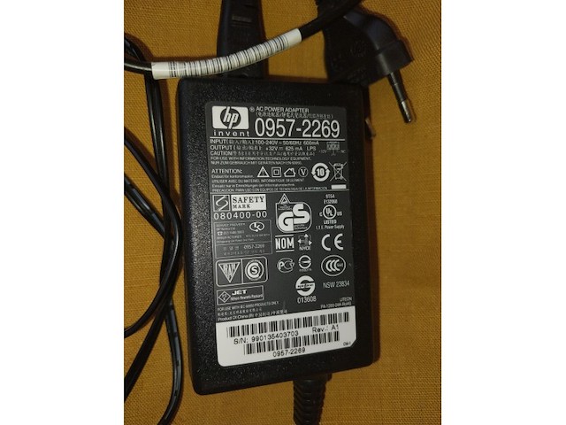 HP 0957-2269 Printer AC Adapter Power Cord T34