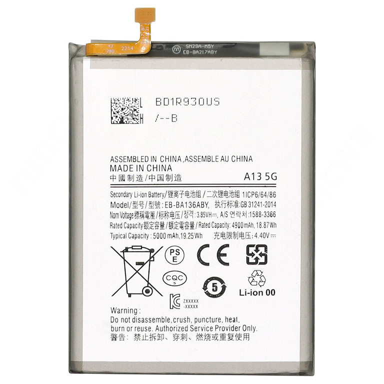 Baterija standard - Samsung A136 Galaxy A13 5G/A047 Galaxy A04s EB-BA136ABY