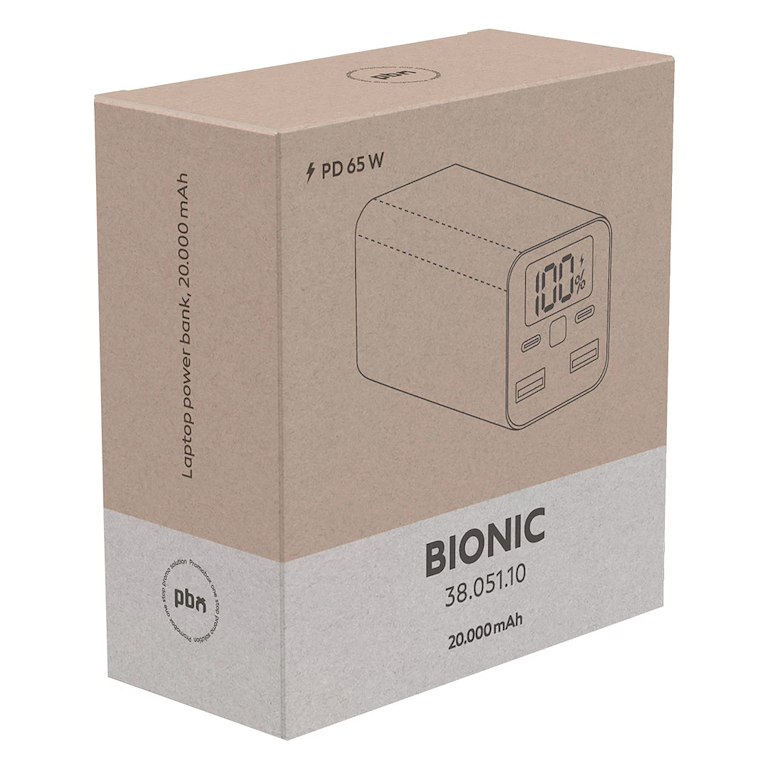 PIXO - BIONIC
PD, Pomoćna baterija za laptop, 20.000 mAh, 65W