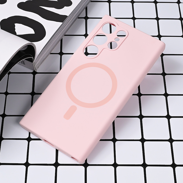 Zastitna maska (futrola) Magsafe Pure color - Samsung S928B Galaxy S24 Ultra roze