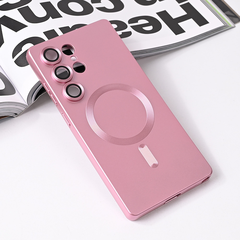 Zastitna maska (futrola) Magsafe Chrome - Samsung S938 Galaxy S25 Ultra roze