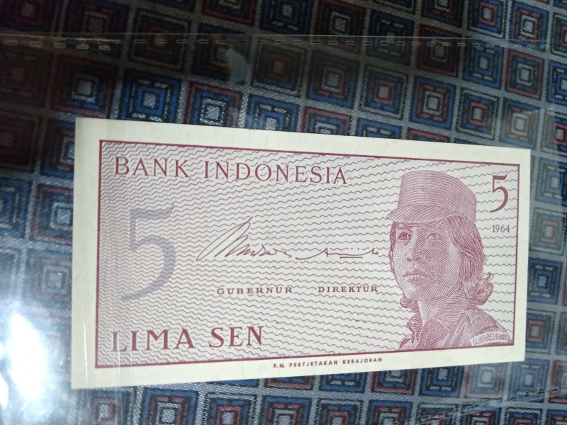 indonezija 1964 unc 5 sen