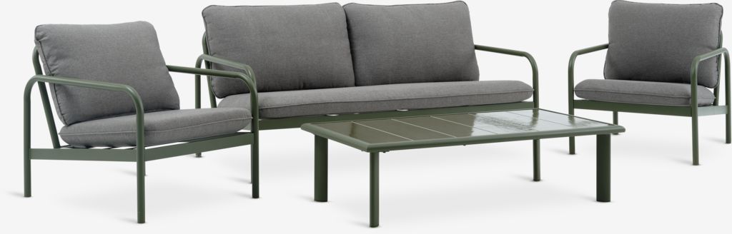 Lounge set TEGLUM 4 pers. Olive green