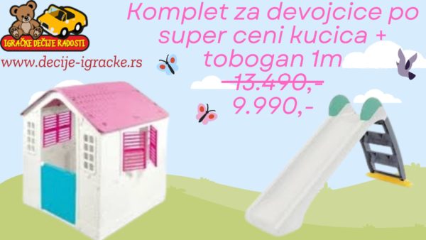 KOMPLET KUCA + TOBOGAN ZA DEVOJCICE